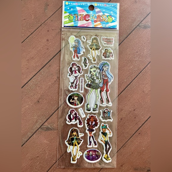 monster high | Toys | Monster High Puffy Stickers 6 Sheets 7 Ct | Poshmark